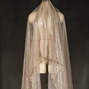 Rose Gold Color Bright Silk Mesh Fabric, Hollow Out Mesh, Wedding Dress ...