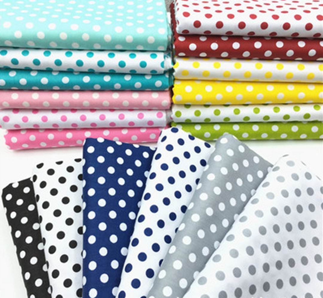 63'' Polka Dot Cotton Fabric: Handmade DIY Material, by the Half Yard ...