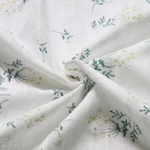 Vintage Floral Print Cotton Dimity Fabric - Cottagecore Sewing Apparel ...