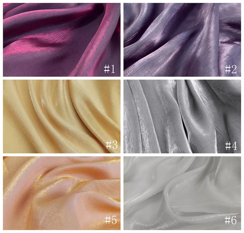 Iridescent Purple Blue Cotton Silk Fabric: Designer Dress, Cosplay ...