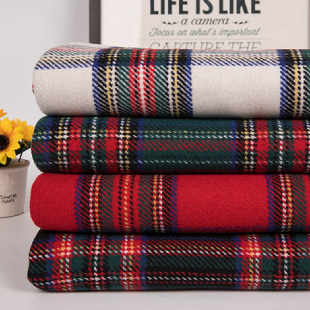 Wool Fabric Coat Fabric Double Sided Thick Woolen Blended Scottish ...