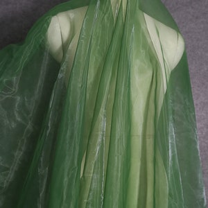 Grass Green Organza Fabric: Silky Sheer Mesh, DIY Tutu Fabric by the ...