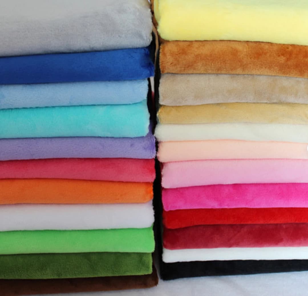 Solid Smooth Minky Fabric: Plush Cuddle Fabric for Toys - by the Yard ...