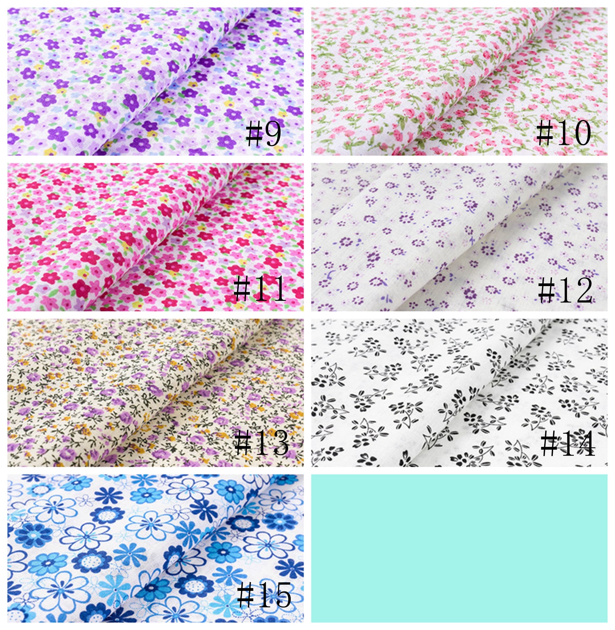 Floral Cotton Fabric Tiny Floral Cotton Fabric Shabby Flower - Etsy