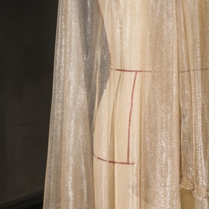 Rose Gold Color Bright Silk Mesh Fabric, Hollow Out Mesh, Wedding Dress ...