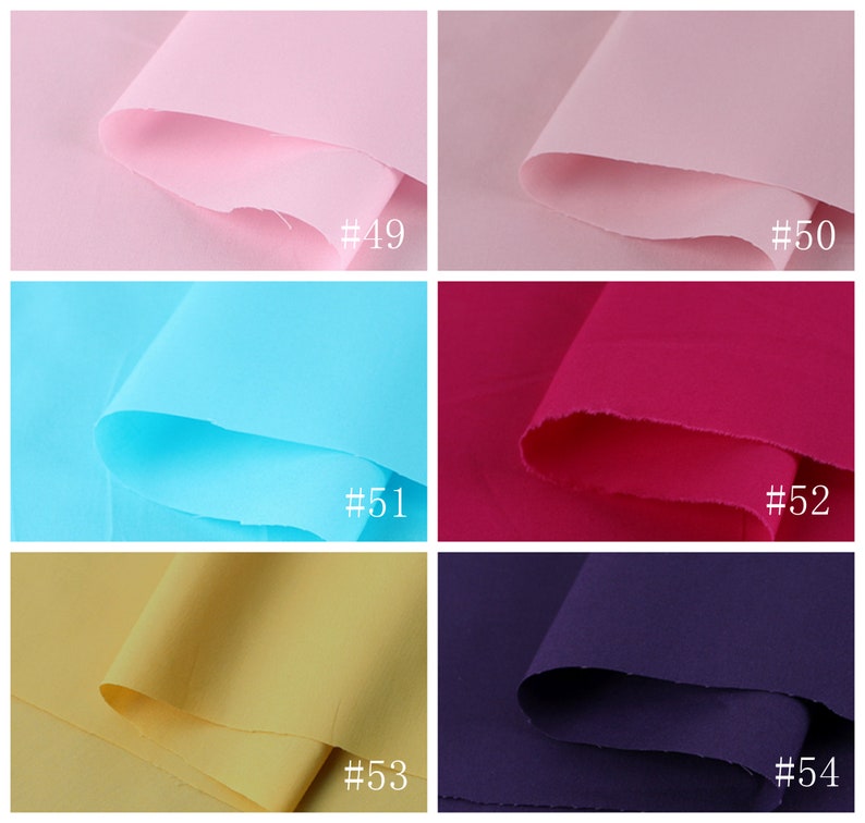 Solid Cotton Fabric: 56 Colors, Quilting & Lining, by the Half Yard - Etsy