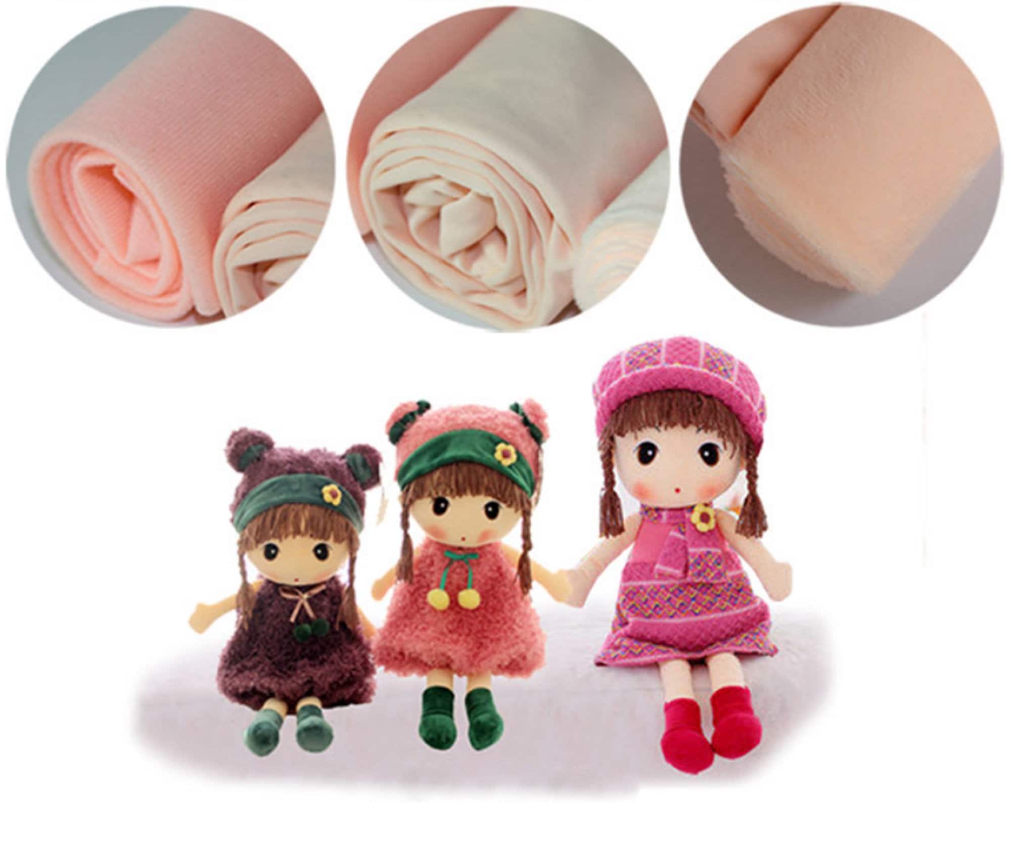 Flesh Tone Fabric: Plush Skin Tissue for Doll Making, Sewing & Quilting ...