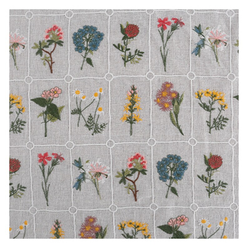 Width 49''100% Cotton Fabric Embroidered Style - Etsy