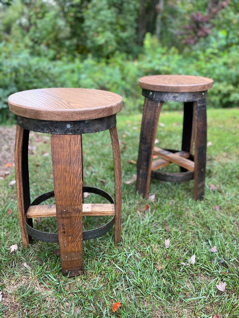 Bourbon Whiskey Barrel Stools Stave Barrel Stools Indoor - Etsy