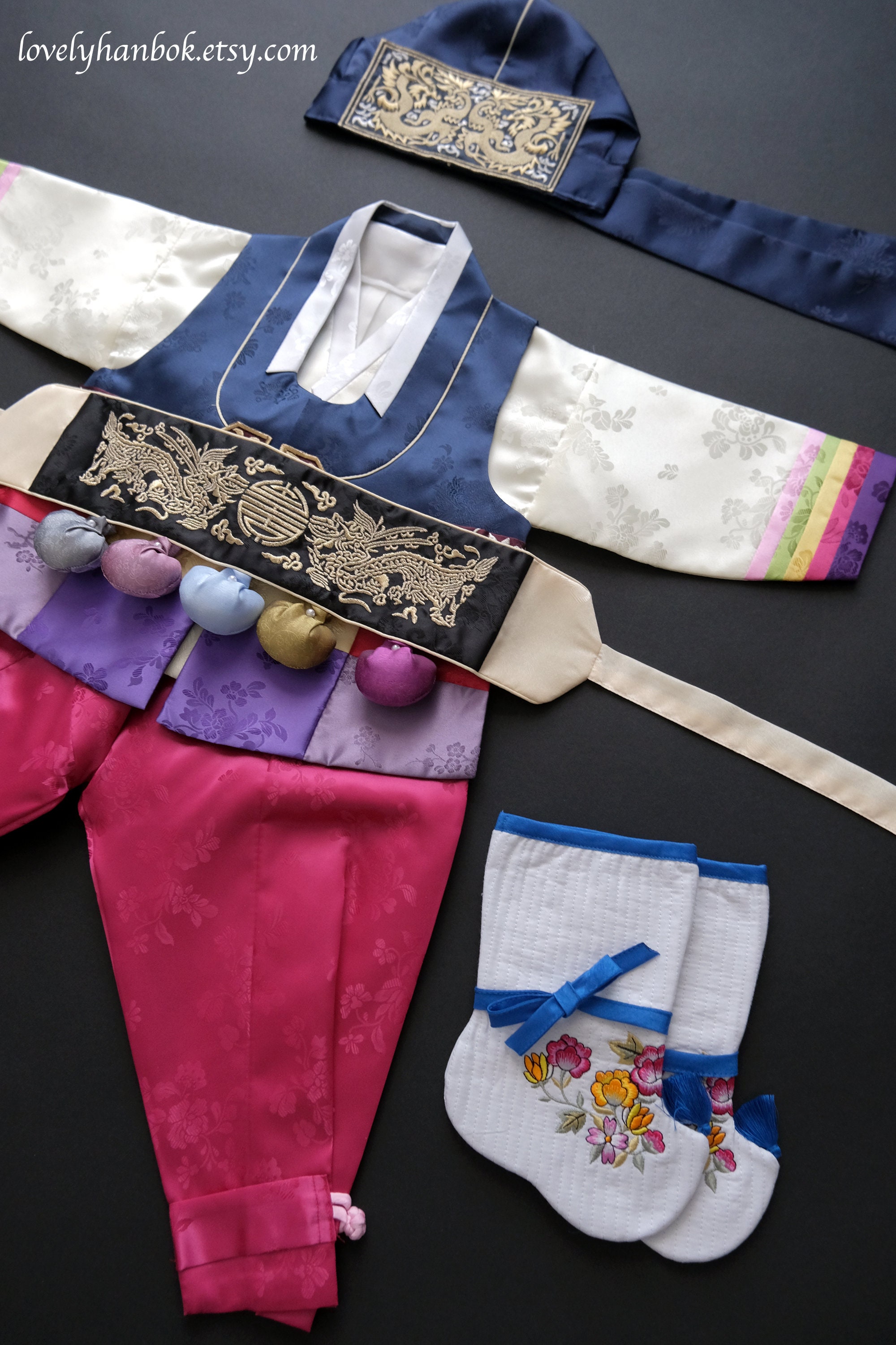 Boy Dol Hanbok, First Birthday Baby Boys Dohl Hanbok, One Year Old ...