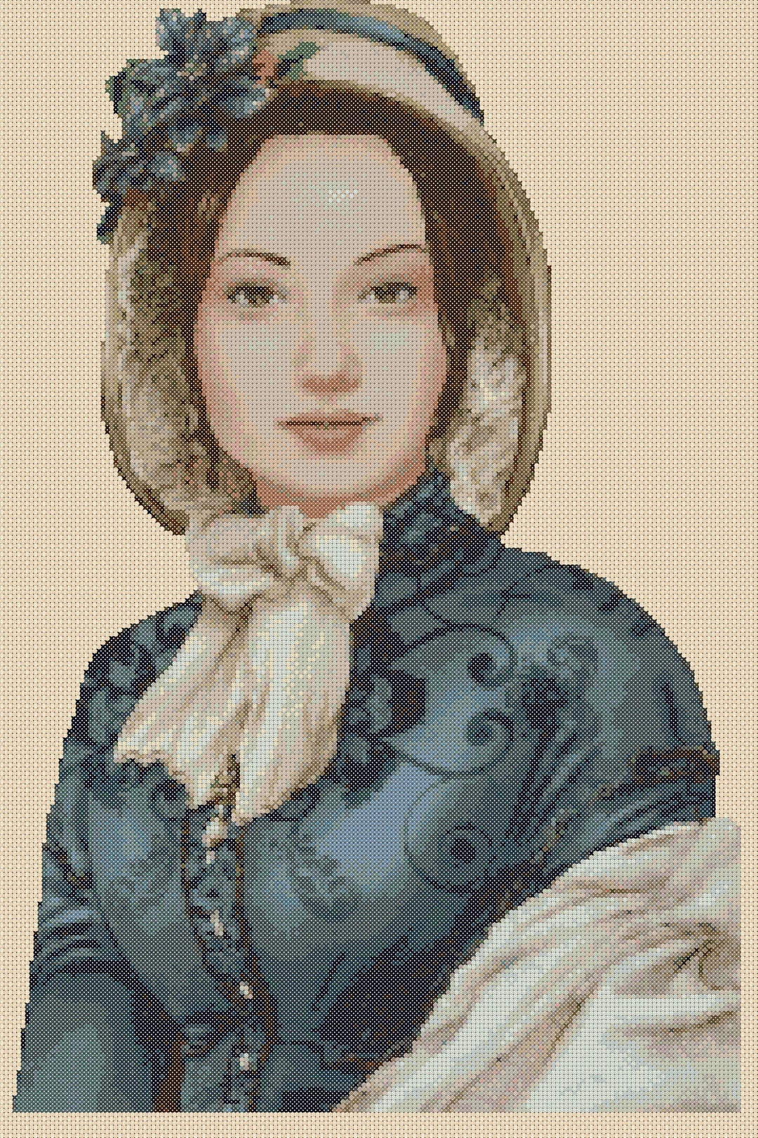 Victorian Lady Cross Stitch Chart Victorian Lady 101a - Etsy