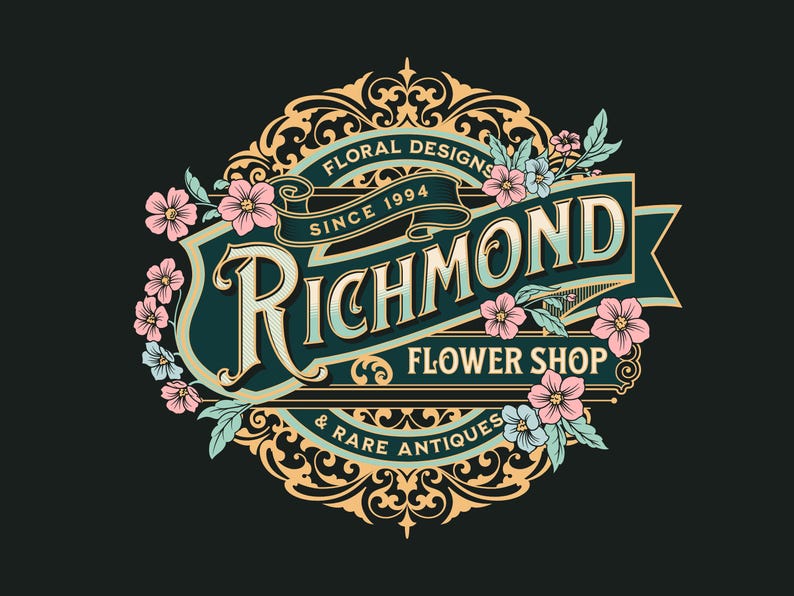 Vintage Logo, Old Style Retro Logo, Customizable Logo, Custom Logo Logo ...