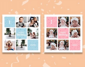 4x6 3x4 Photo Collage Templates Set of 15 v5 Rounded Edges Simple, Easy ...