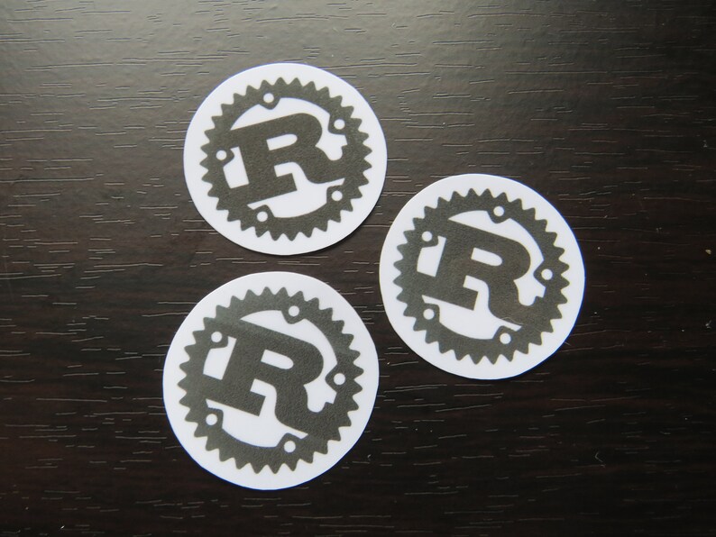 Rust Logo Sticker | Etsy