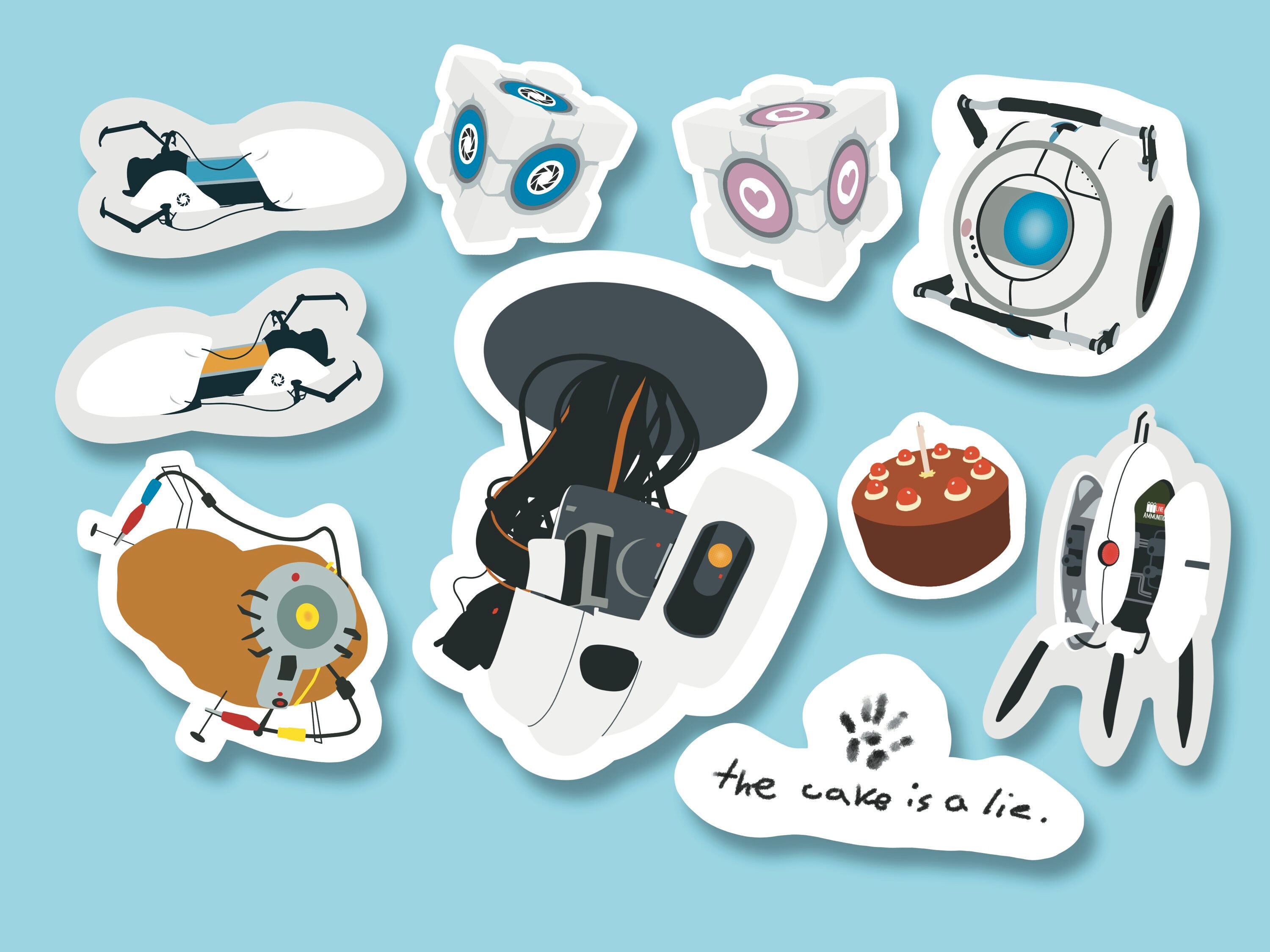 Portal Inspired Stickers - Etsy UK