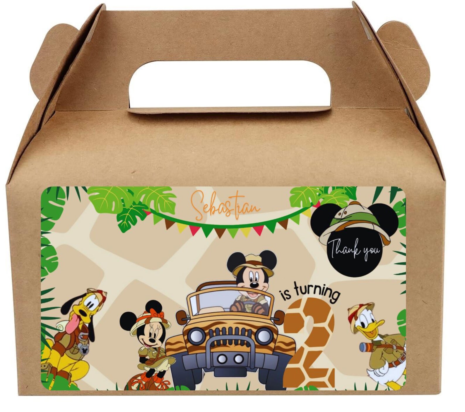 Editable Mickey Mouse Goodie Box Printable Template Mickey Safari ...