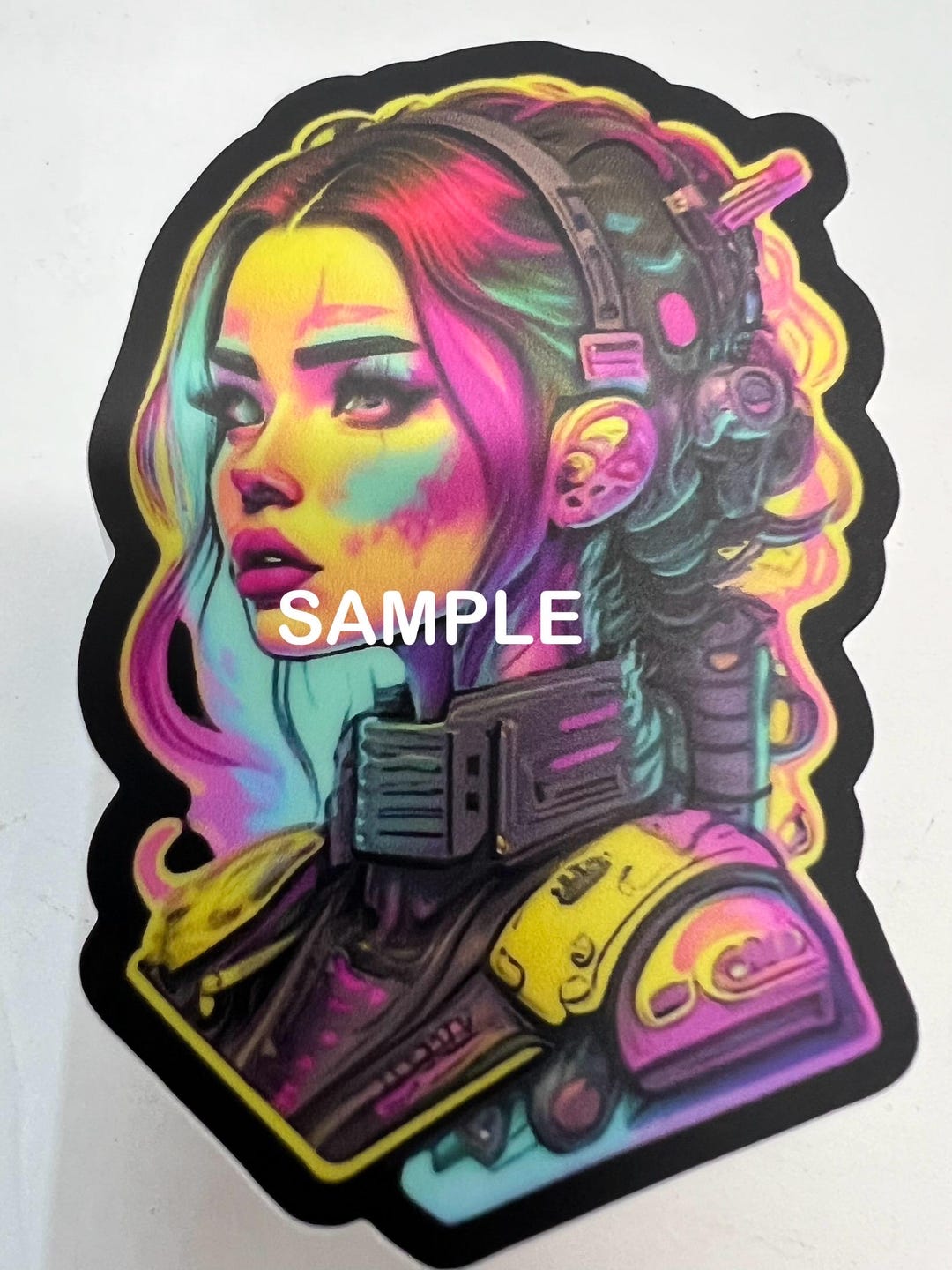 Surge Overkill Cyberpunk Girl Sticker (X2) SPK-100 - Etsy