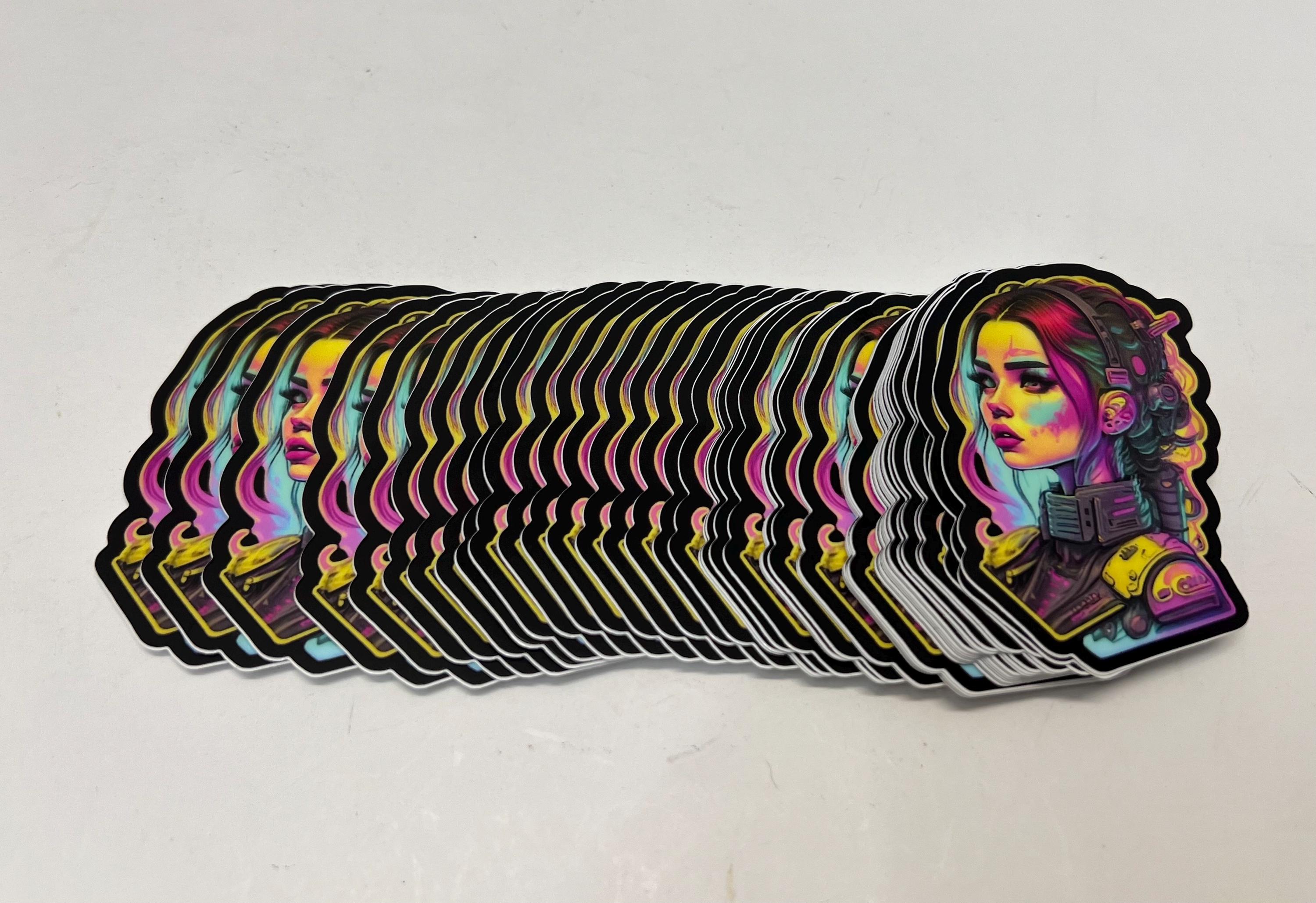 Surge Overkill Cyberpunk Girl Sticker (X2) SPK-100 - Etsy