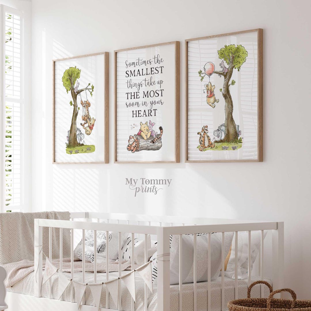 Winnie the Pooh Quotes for Baby Bedroom, Neutral Nursery Prints, Babys ...