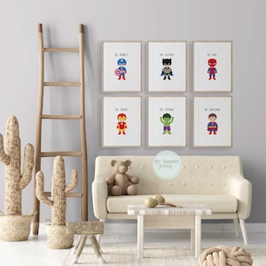 Superhero Prints for Little Boys Bedroom, Superhero Nursery Decor ...