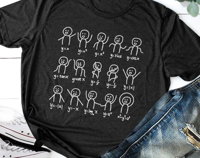 Funny Math Teacher Shirt,stick Figure Shirt,math Lover Gift,funny Math ...