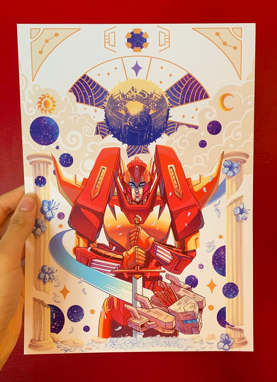 Rodimus A5 A4 Gold Art Print IDW Transformers MTMTE More Than Meets the ...