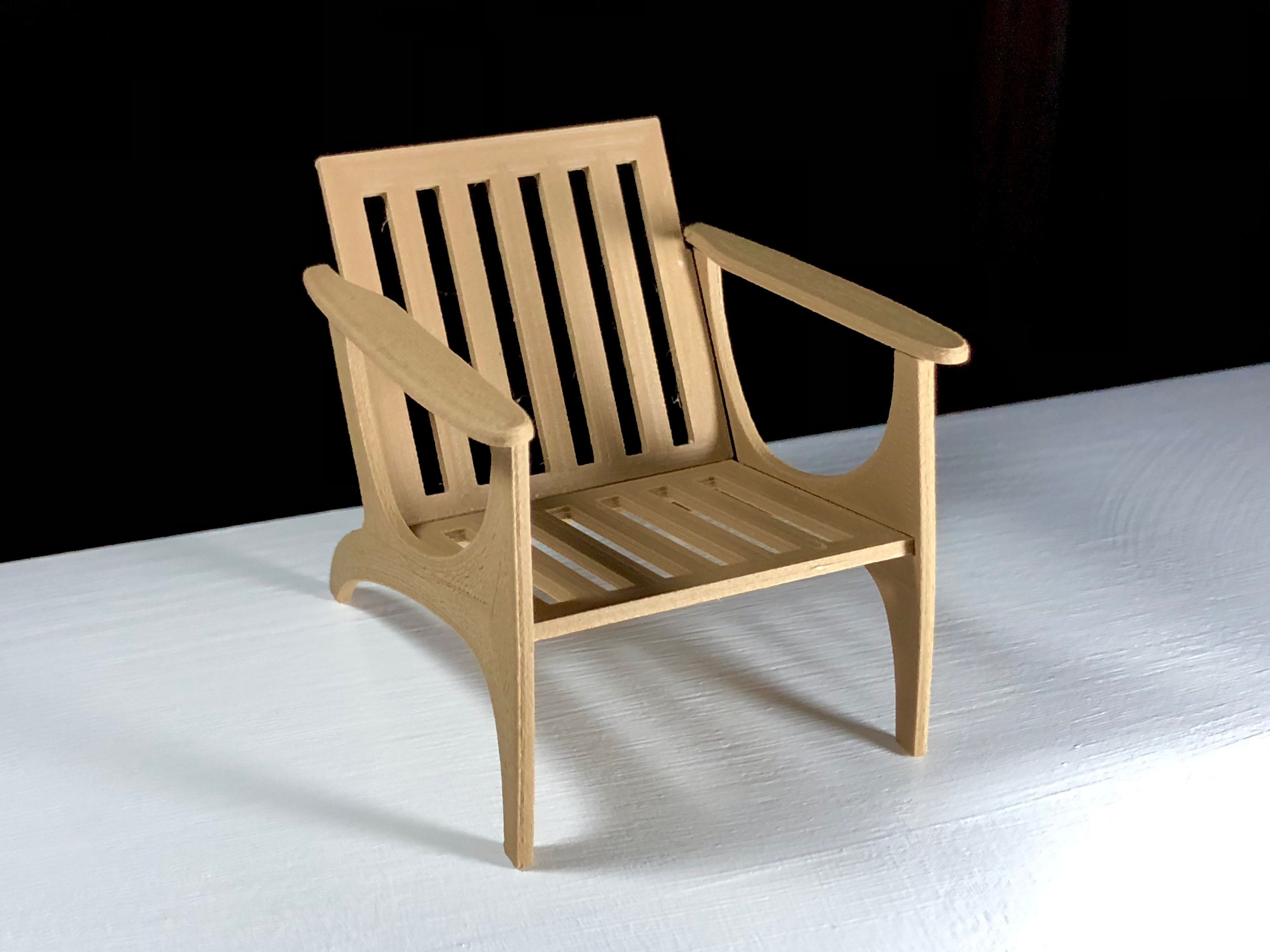 Danish Modern Dollhouse Chair | Etsy