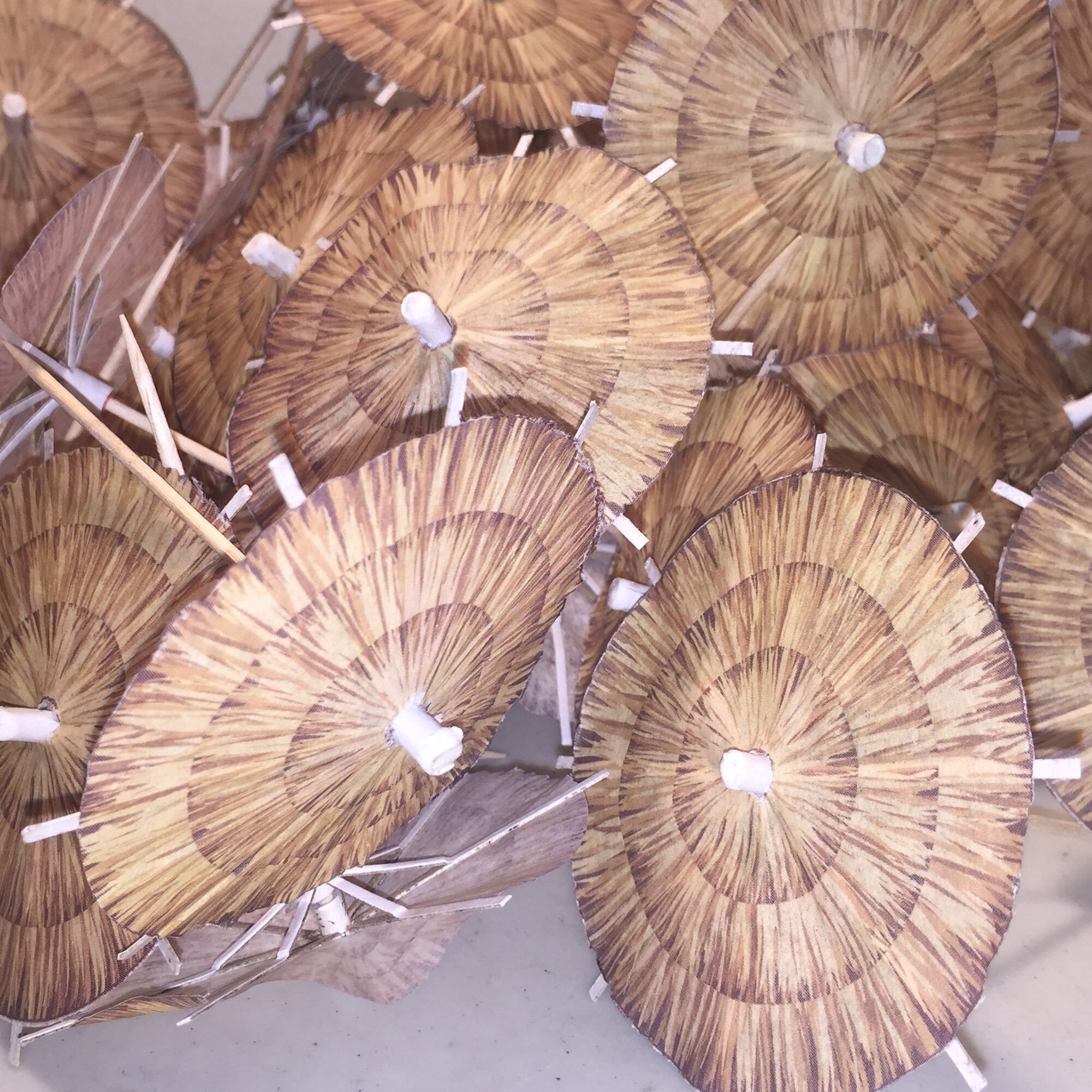 8 X Tiki Hut Cocktail Umbrellas Drink Umbrella Handmade New | Etsy