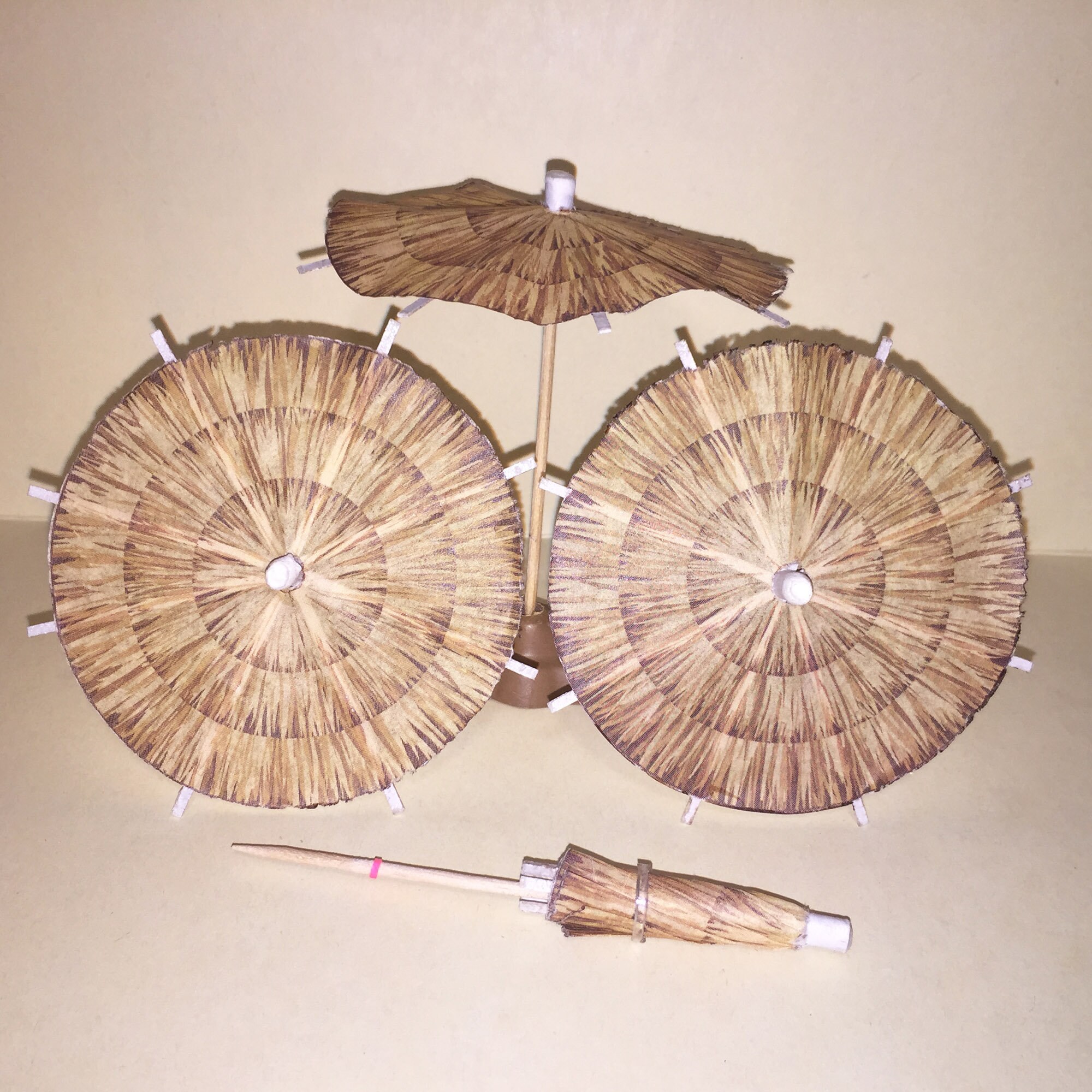 8 X Tiki Hut Cocktail Umbrellas Drink Umbrella Handmade New | Etsy