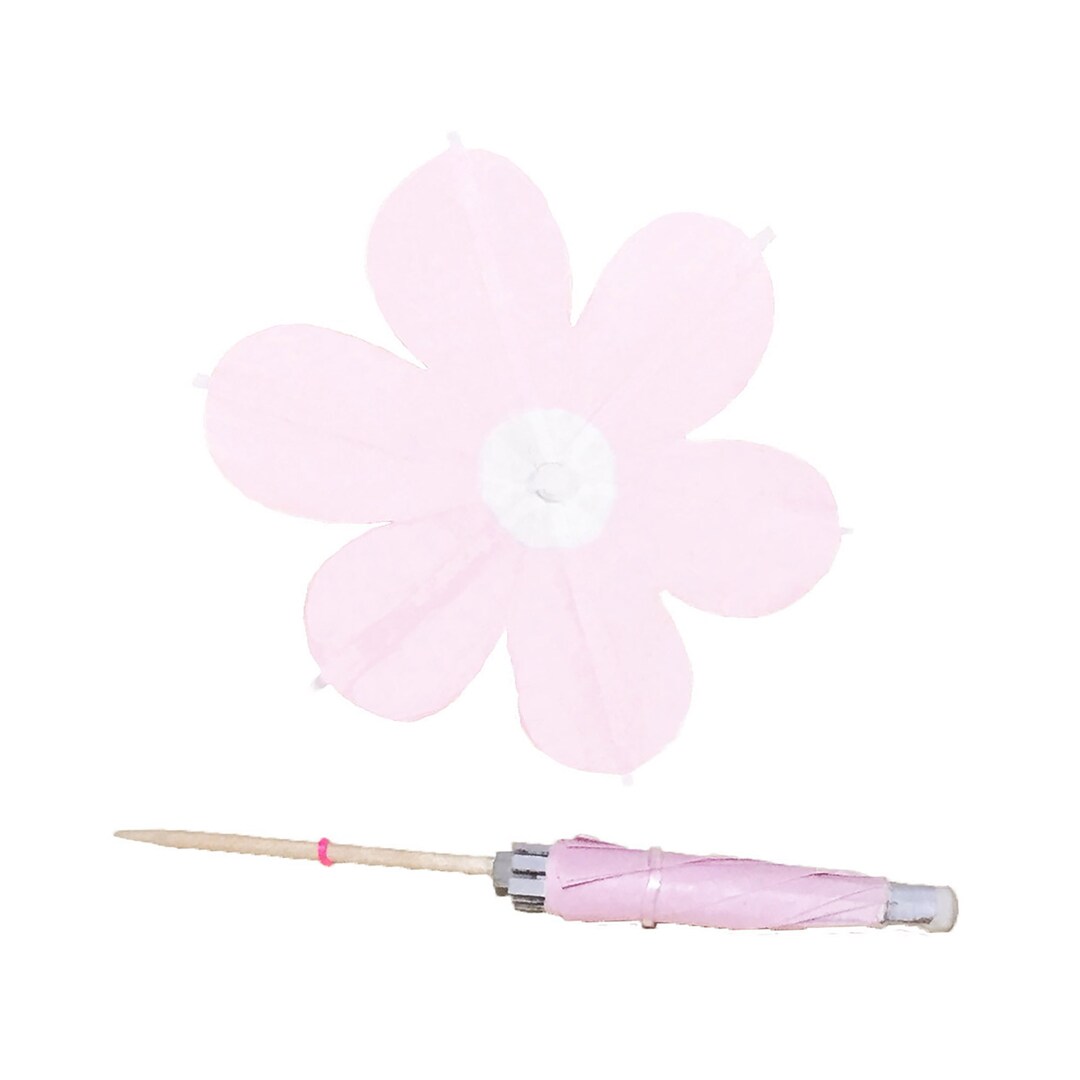 25 X Pink Daisy Cocktail Umbrellas Flower Drink Umbrella Handmade New ...