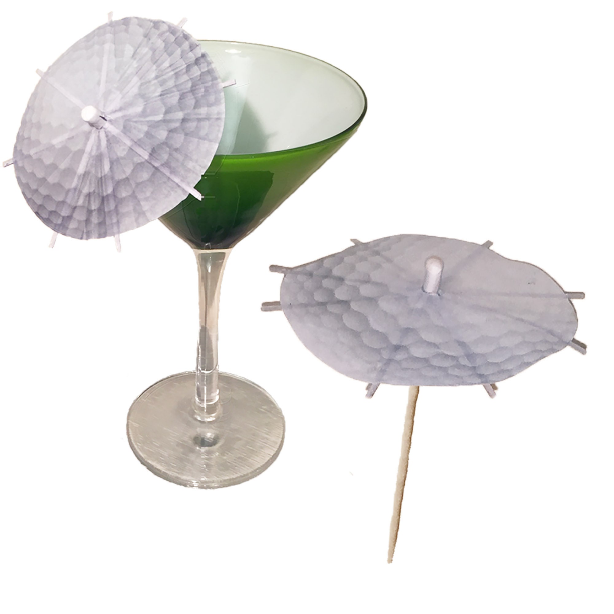 25 X Golf Ball Cocktail Umbrellas Drink Umbrella Handmade New Sports ...