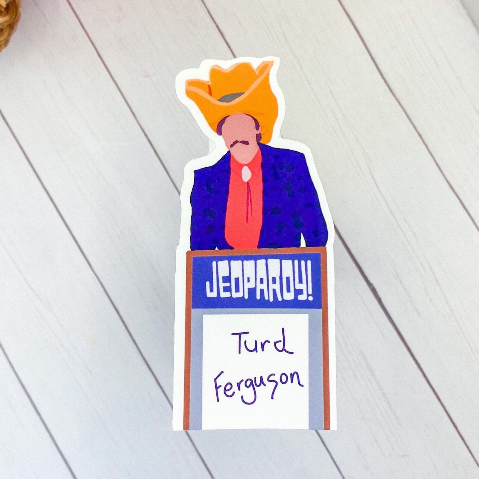 Waterproof Turd Ferguson Celebrity Jeopardy Sticker Norm - Etsy