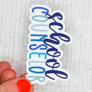 Waterproof School Counselor Sticker, School Counselor, Gifts for ...