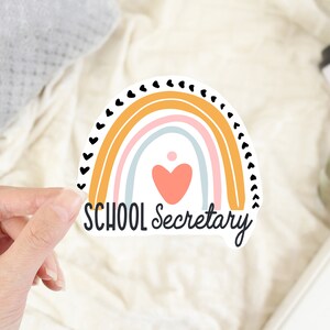 Waterproof School Secretary Sticker, School Staff Appreciation, School ...