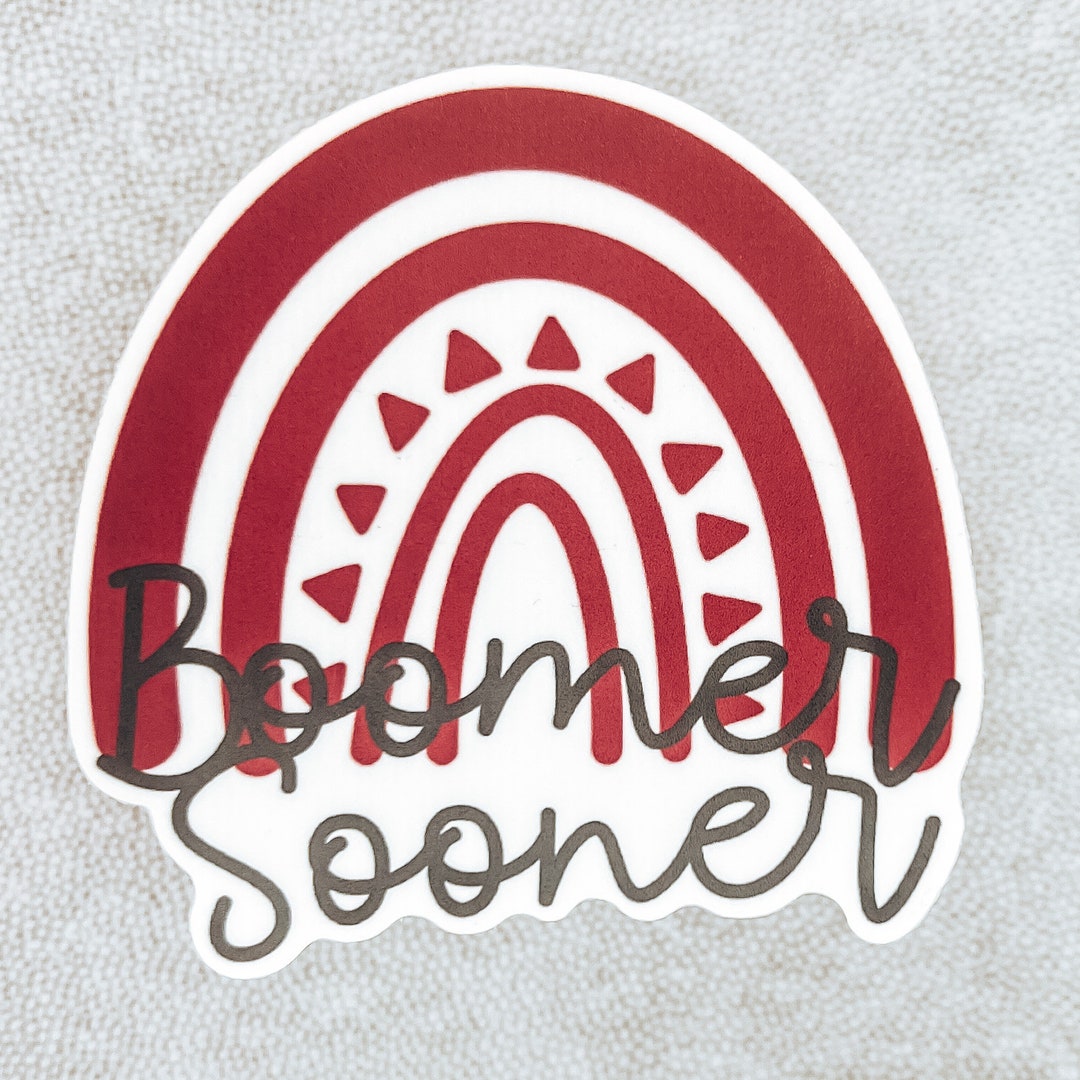Boomer Sooner Sticker, OU Sticker, Oklahoma Sooners Sticker, Oklahoma ...