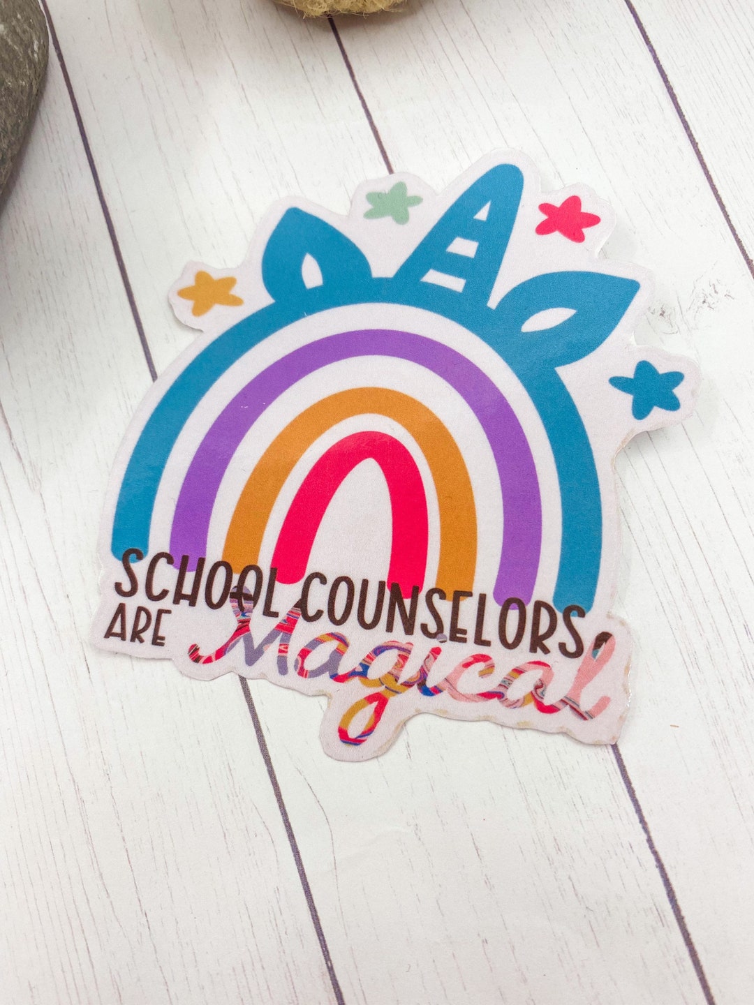 School Counselor Sticker, Waterproof School Counselor Sticker, Unicorn ...