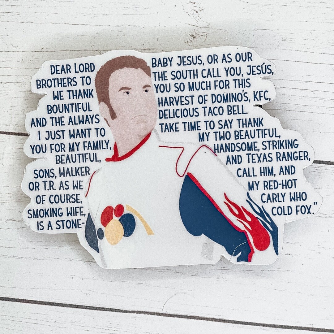 Ricky Bobby Sticker, Talledega Nights - Etsy