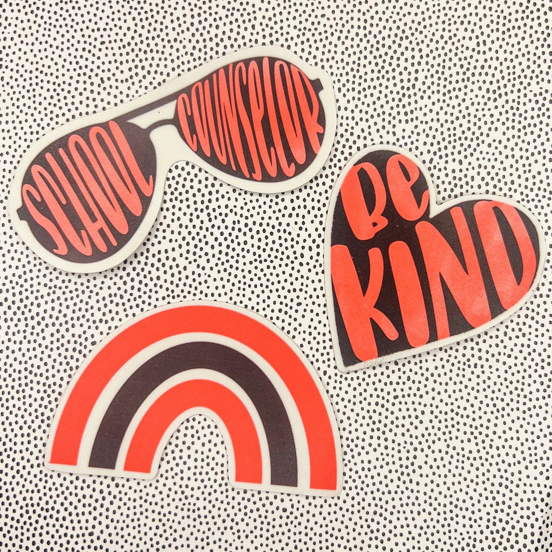 Counselor 3 Sticker Pack, Waterproof Counselor Stickers, School ...