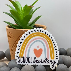 Waterproof School Secretary Sticker, School Staff Appreciation, School ...