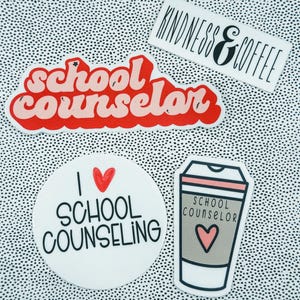 Waterproof Counseling Sticker Pack, School Counselor Gift, Mental ...