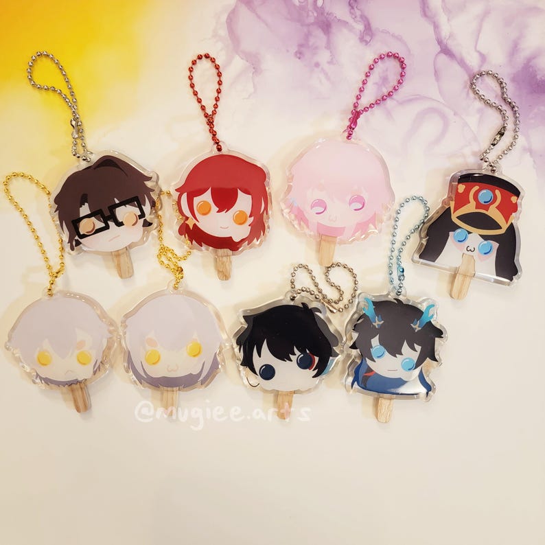 Honkai Star Rail HSR Melted Ice Cream 2" Acrylic Charms - 56 Characters ...