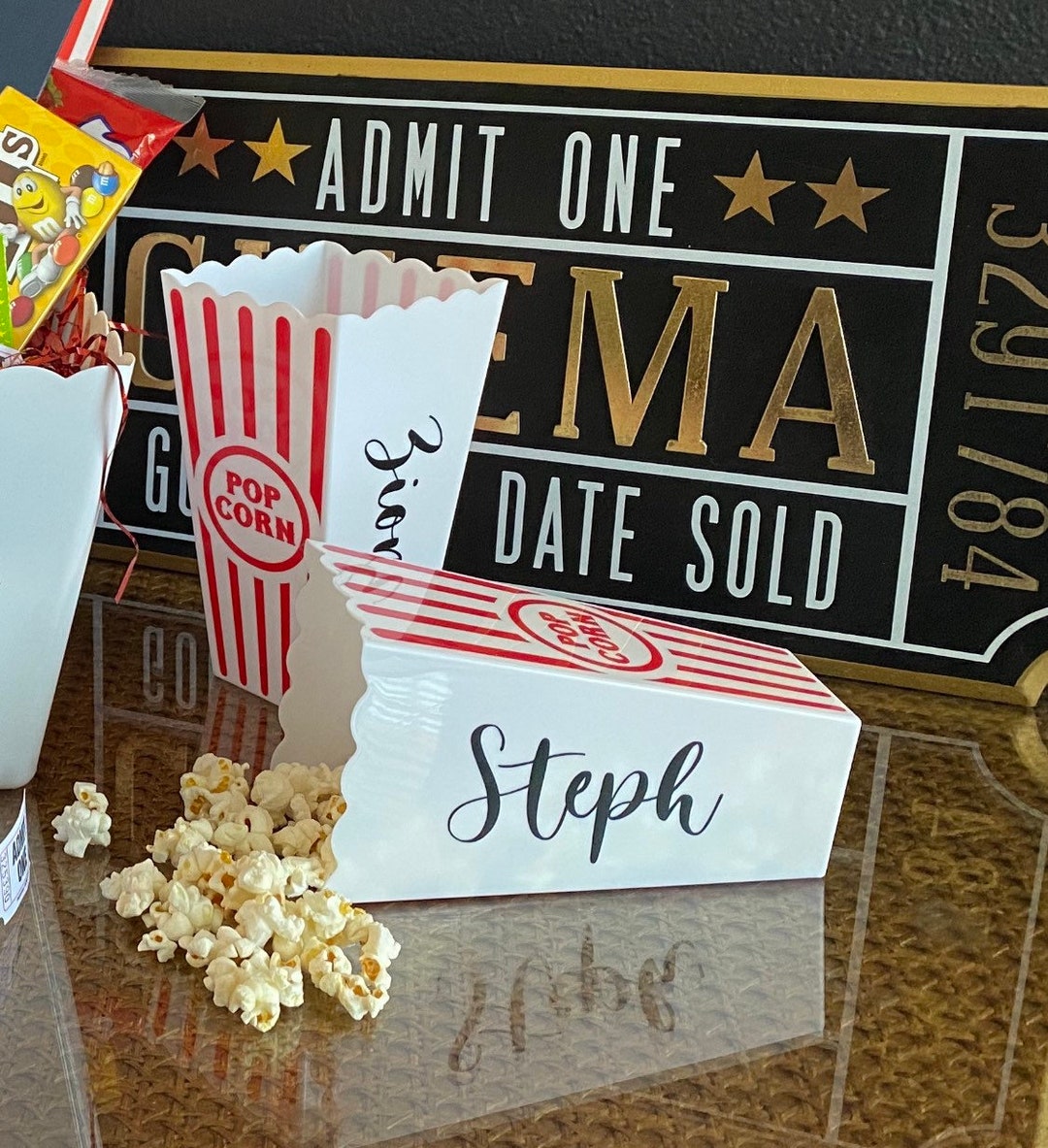 Personalized Individual-size Popcorn Bucket 7”x3”x3” - Etsy