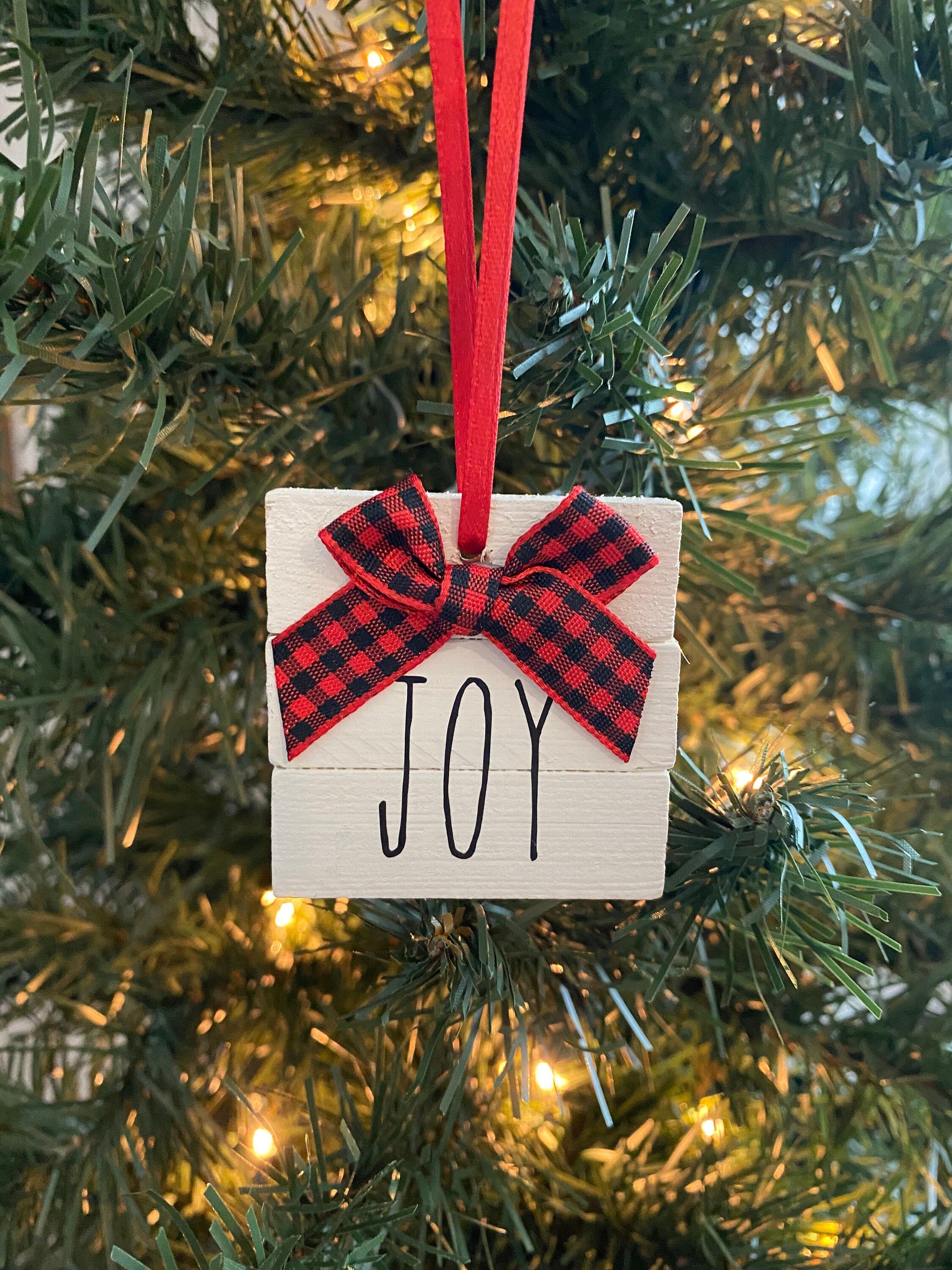 Rae-Dunn inspired shiplap style wood ornaments - Etsy.de