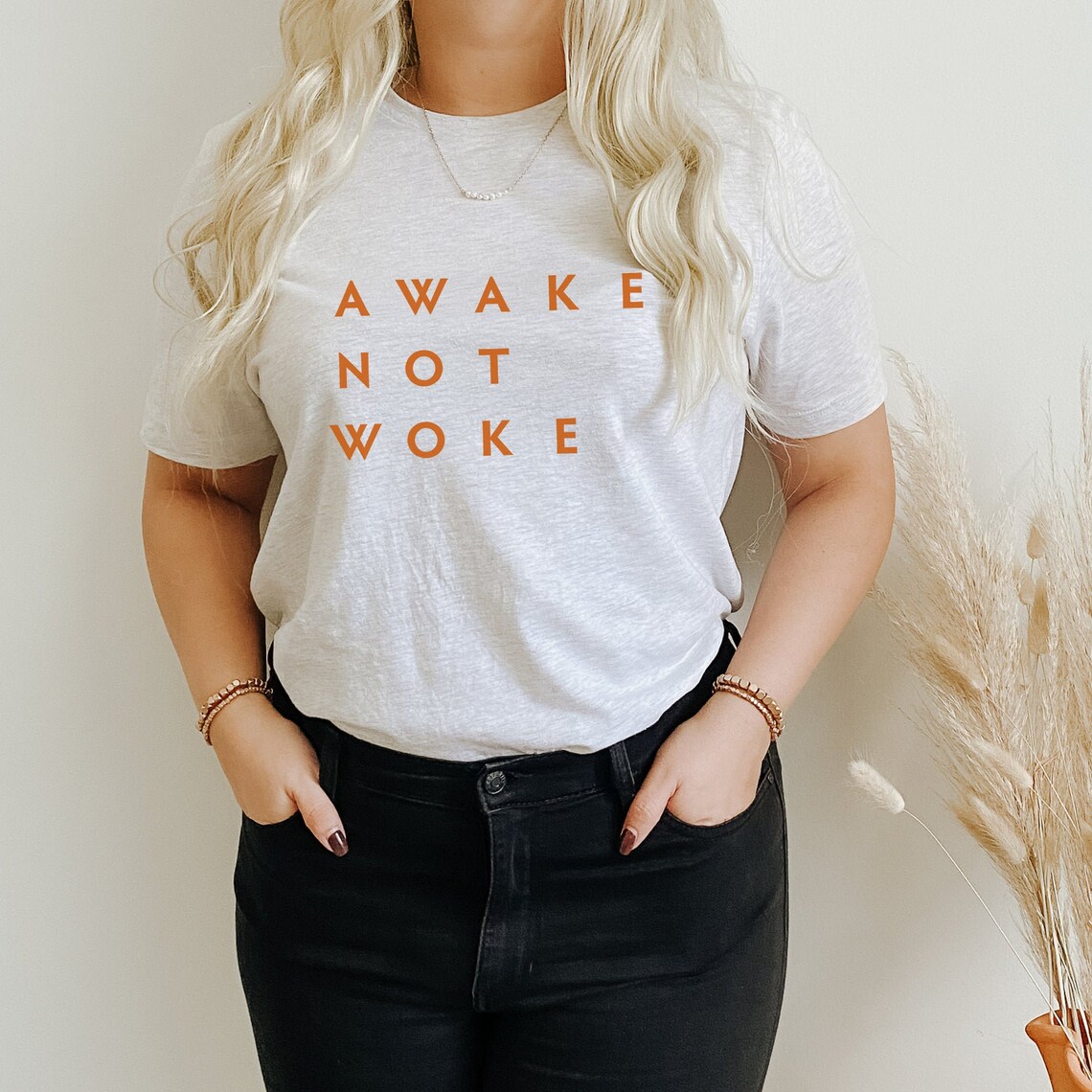 Awake Not Woke, Conservative Women's Tee, Anti-woke Shirt, Stay Woke ...