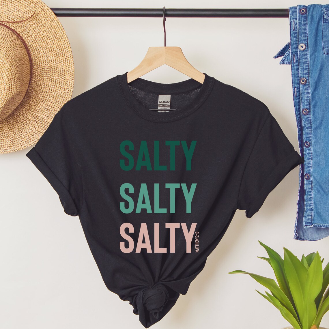Salty T Shirt, T Shirt for Christian Women, T Shirt for Women, Bible ...