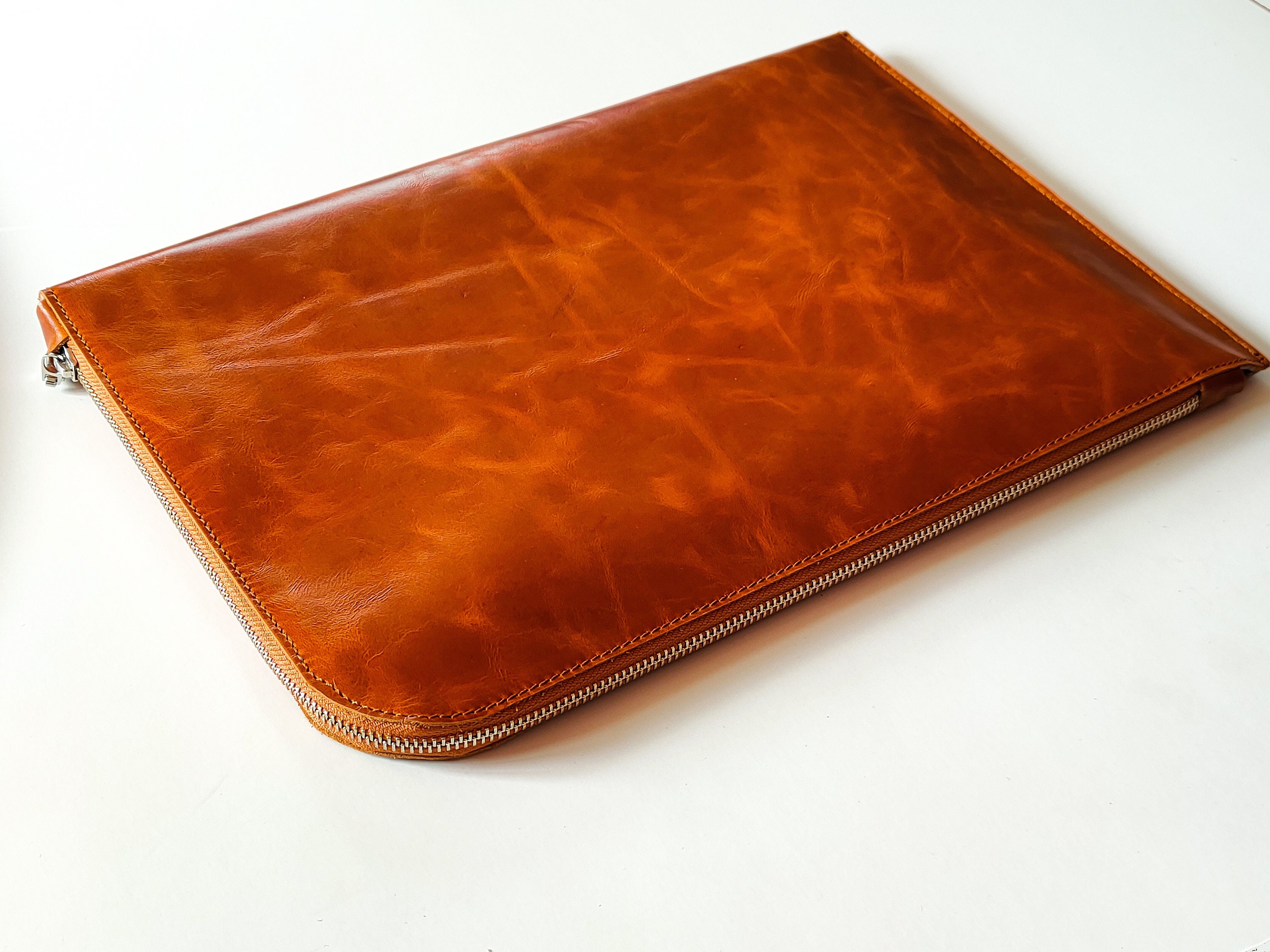 Personalized Full Grain Leather MacBook Air M1 Pro 2020 13"16" Sleeve ...