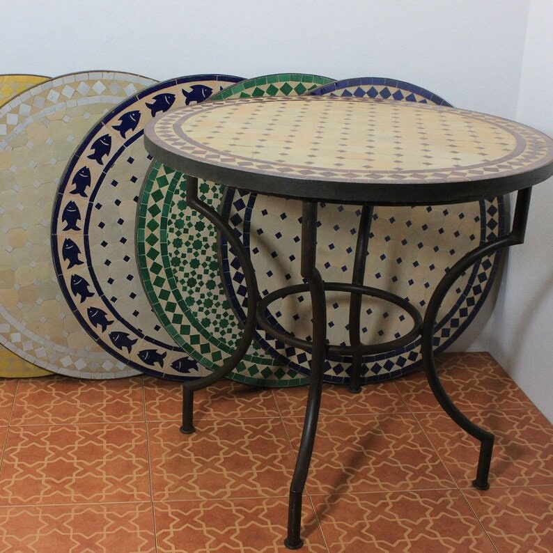 Premium Table Mosaic Old Table Mosaic Handmade Table Moroccan Table ...