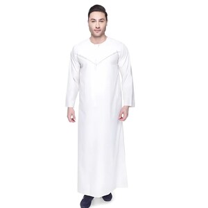 Luxury White Qamis for Men | Handmade Traditional Islamic Clothing ...