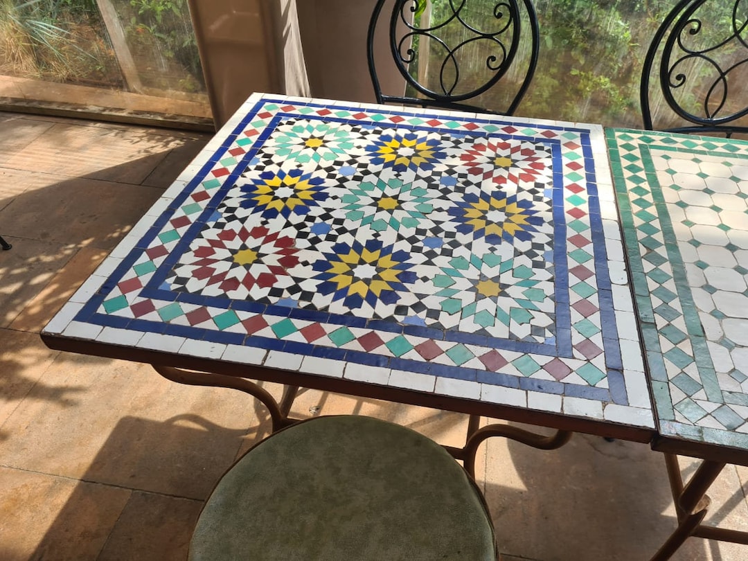 Mosaic Table : Mosaic Side Table Mosaic Dining Table a Table Lamp ...