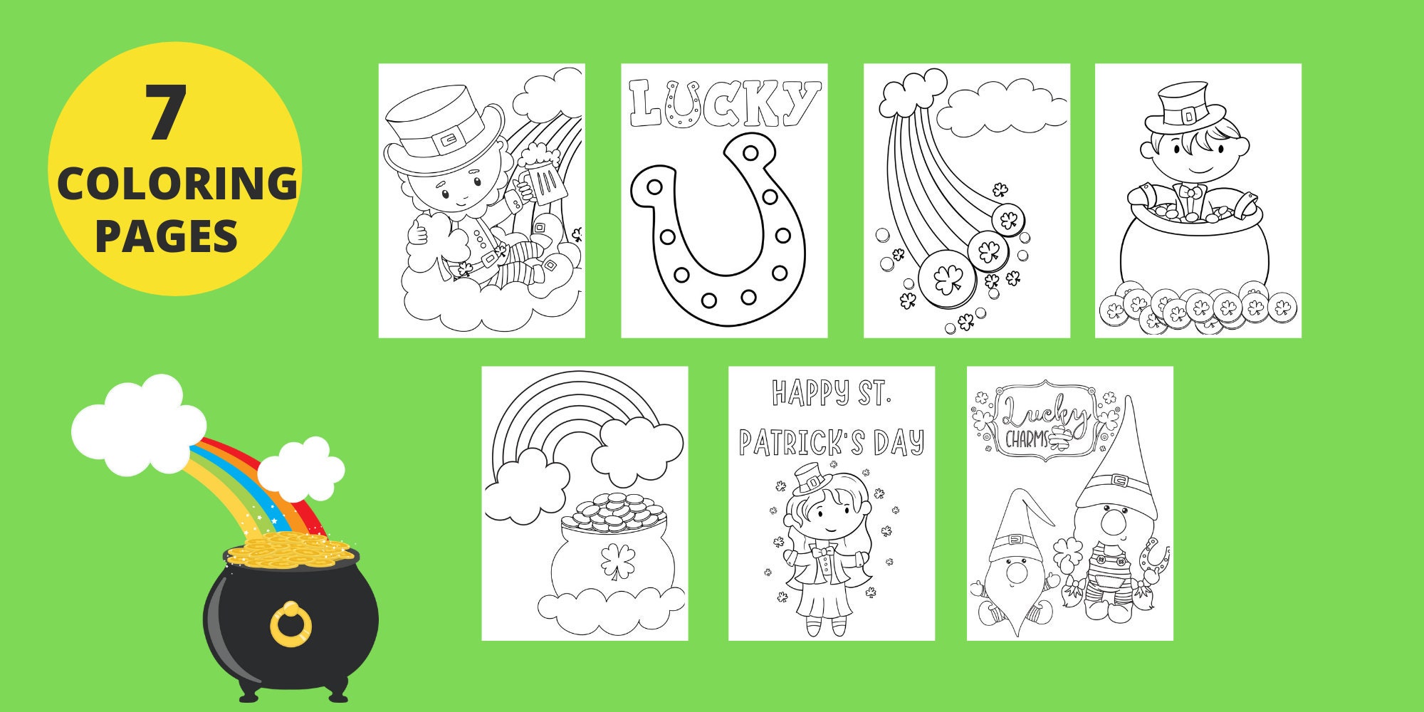 St. Patrick's Day Coloring and Activity Pages for Kids, Printable ...
